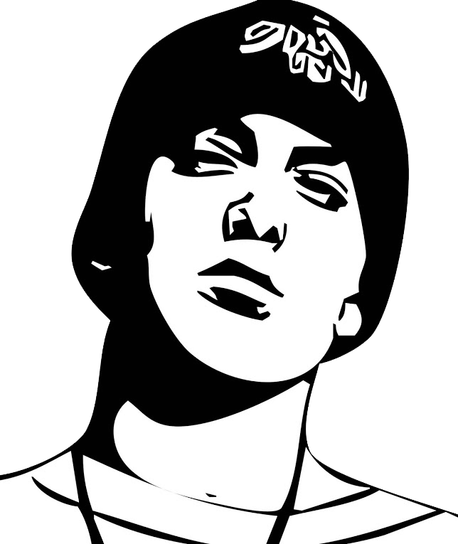 Eminem Drawing Free Stencil Clip Art - Eminem Black And White Clip Art ...