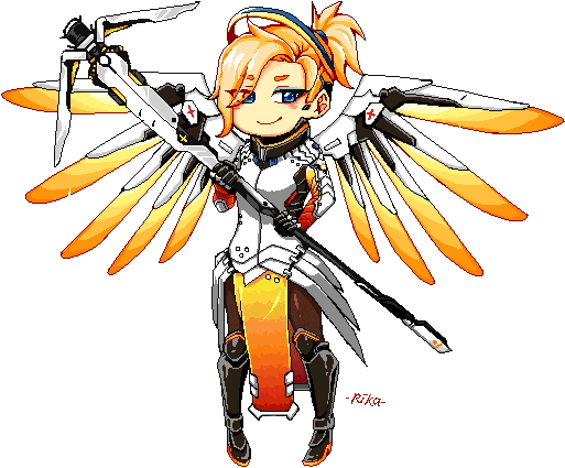 Jpg Freeuse Stock Overwatch By Rika Artsu On Deviantart - Mercy Pixel ...