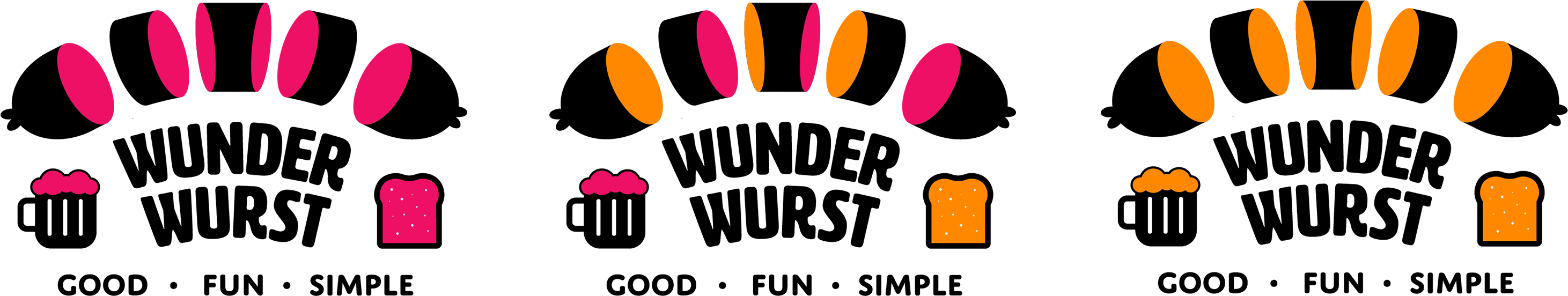 Concept & Branding For Wunder Wurst Sausage Trucks - Graphic Design (3300x1200), Png Download