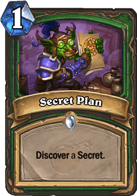 Secret Plan Card - Secret Plan Hearthstone (300x429), Png Download