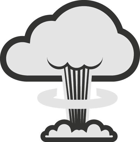 Mushroom Cloud Logo - Icon (542x551), Png Download