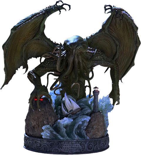 Cthulhu Statue (480x529), Png Download