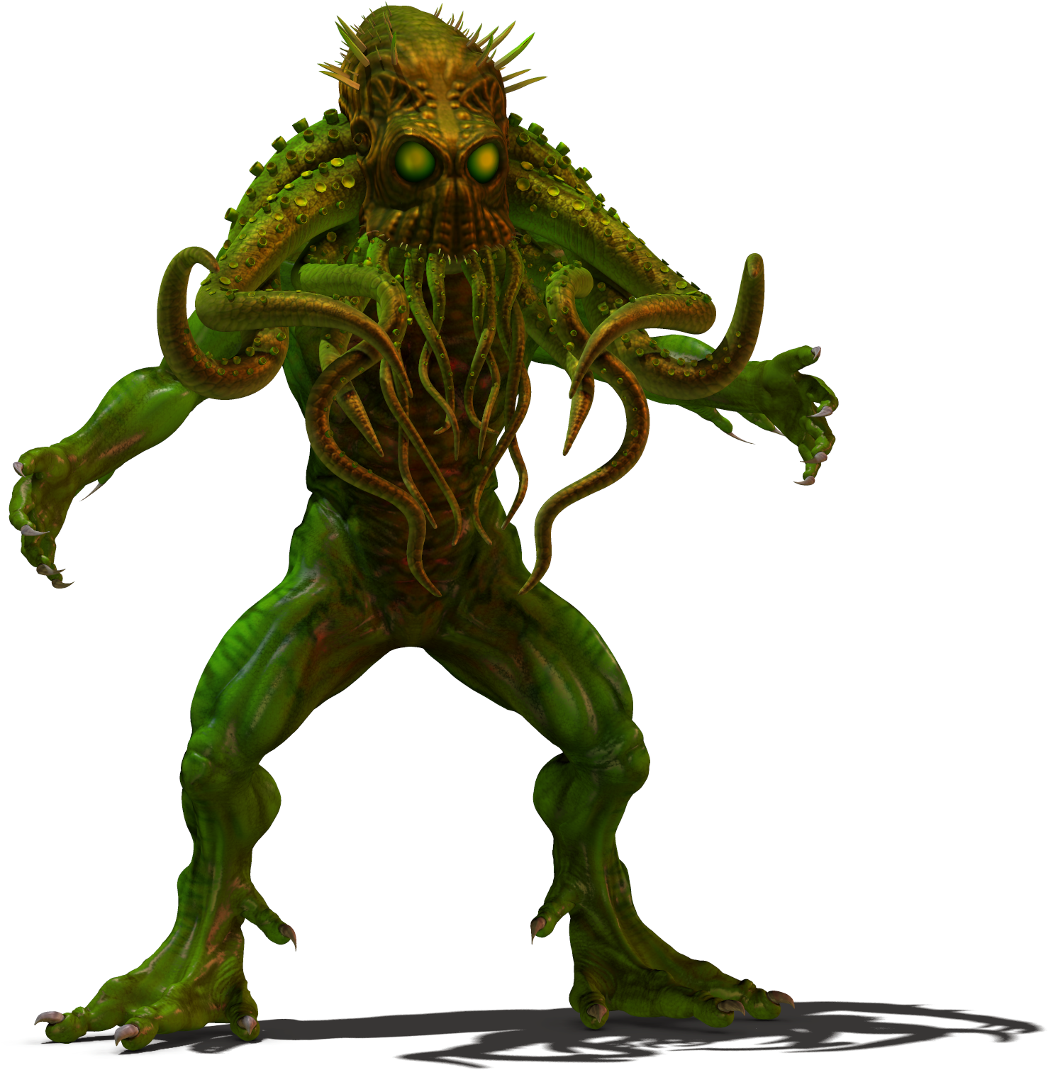 Cgi Render Of Cthulhu Cgi Model - Rendering (2278x1722), Png Download