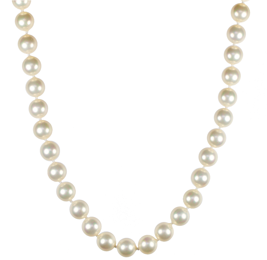 String Of Pearls Png Download - 10mm Round White Freshwater Pearl ...