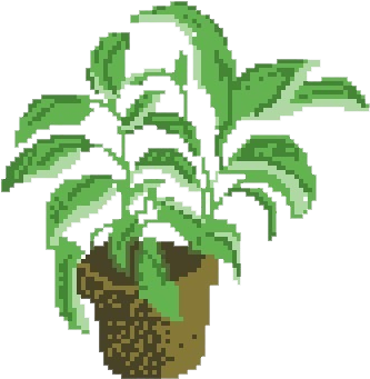 Aesthetic, Png, And Sticker Image - Pixel Plant Png (452x428), Png Download