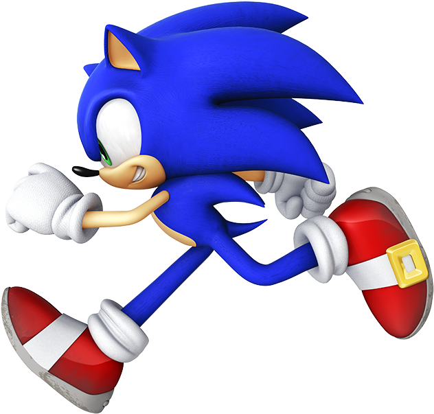 Sonic Run - Sonic Running Png (631x602), Png Download