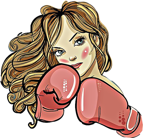 Girl Boxer Cartoon (499x480), Png Download