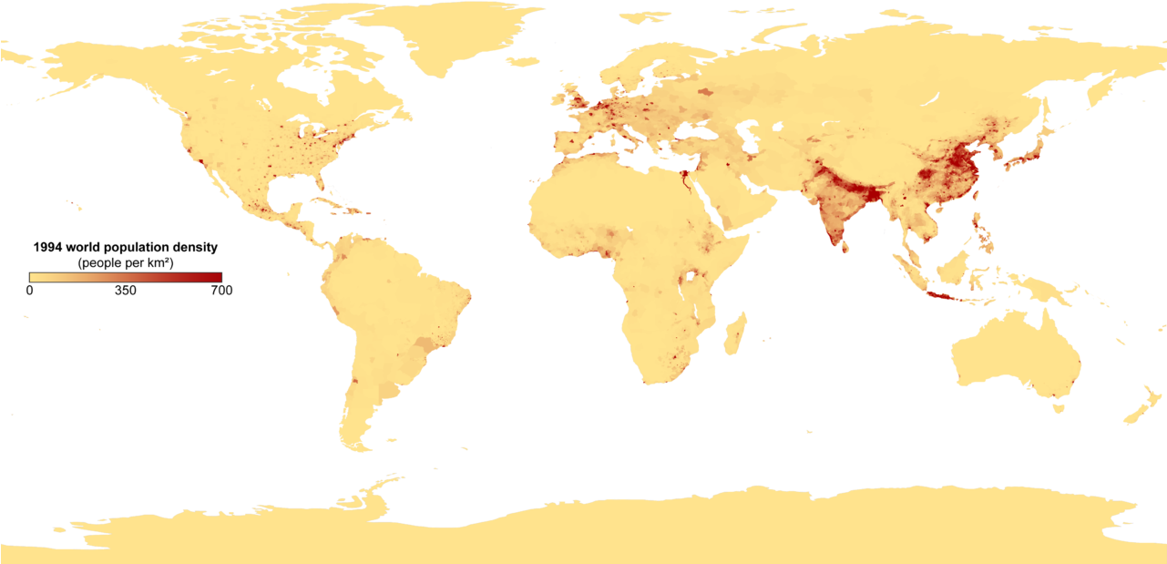 Population Density With Key - World Population Density Dot Map ...