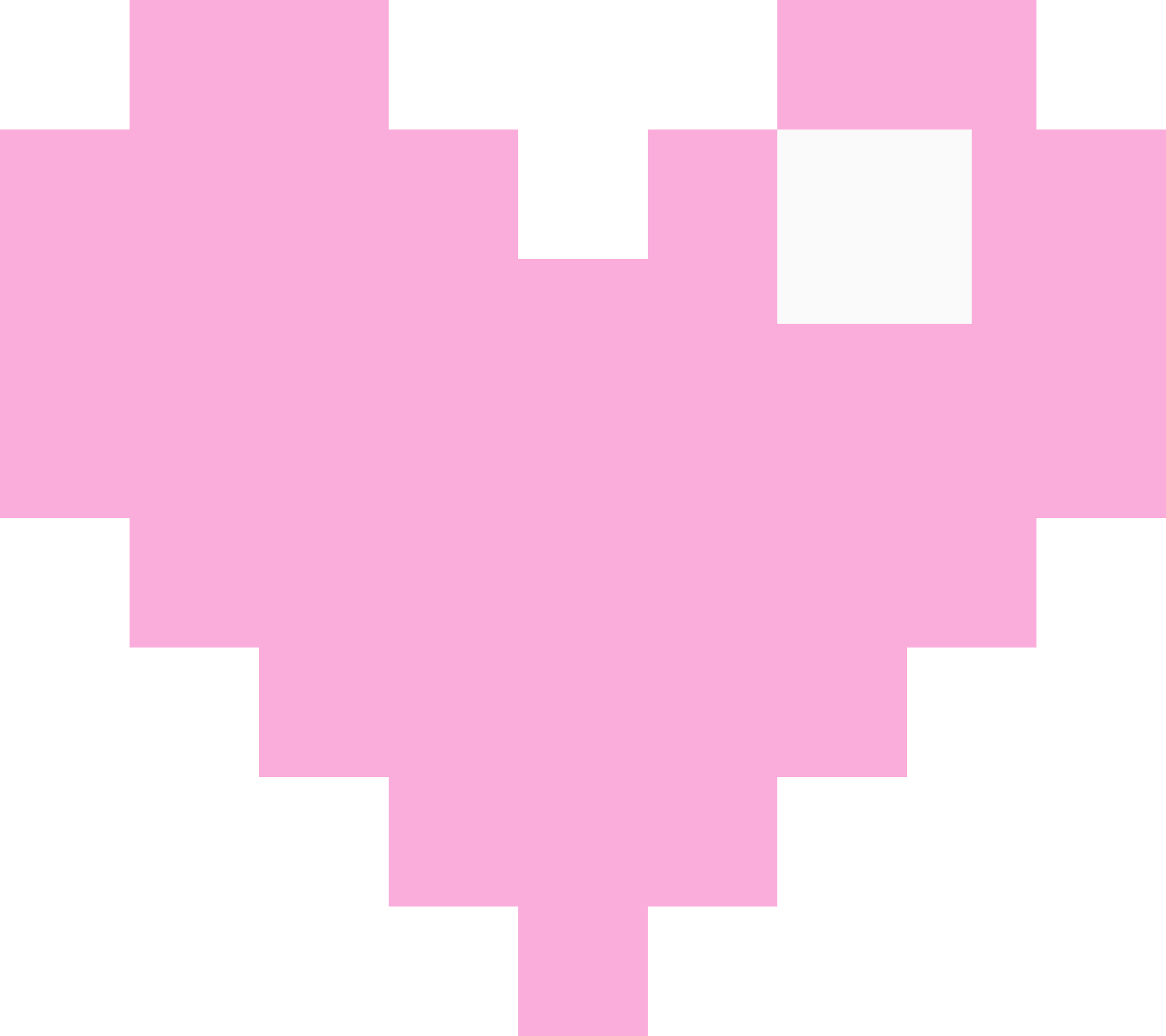 Pink Pixel Heart Png - Minecraft Empty Heart (1800x1600), Png Download