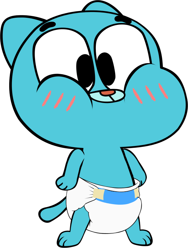 Baby Gumball With Anime Blush Things By Megarainbowdash - Amazing World ...