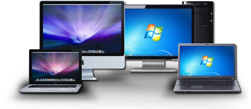 Awesome Online Computer With Computer - Windows 7 (901x407), Png Download