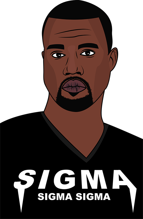 Kanye West Vector Art Clipart - Illustration (500x767), Png Download