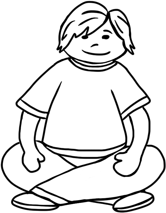 Child Sitting Criss Cross Clipart