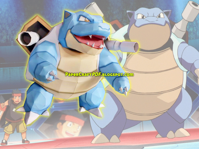 Blastoise Papercraft Model Template - Blastoise (640x480), Png Download