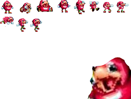 Ugndan Knuckles Sprite Sheet - Sonic Mania Ugandan Knuckles Sprite ...