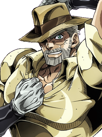 Old Joseph Joestar Anime - Jojo Part 3 Joseph (350x470), Png Download