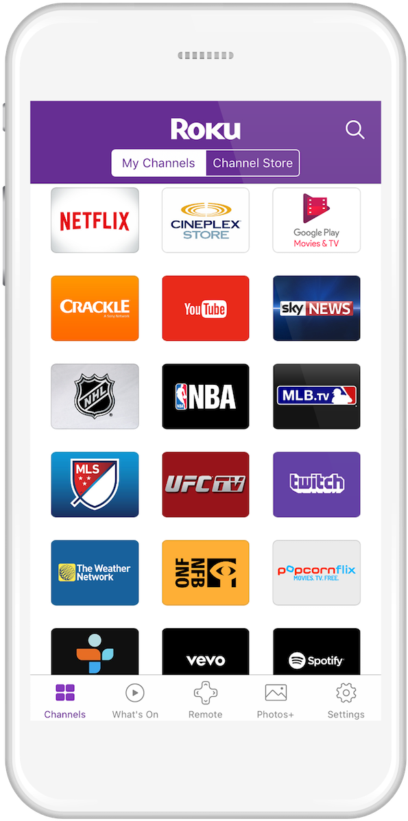 Roku Mobile App Ios Android My Channels Ca - Roku (700x1278), Png Download