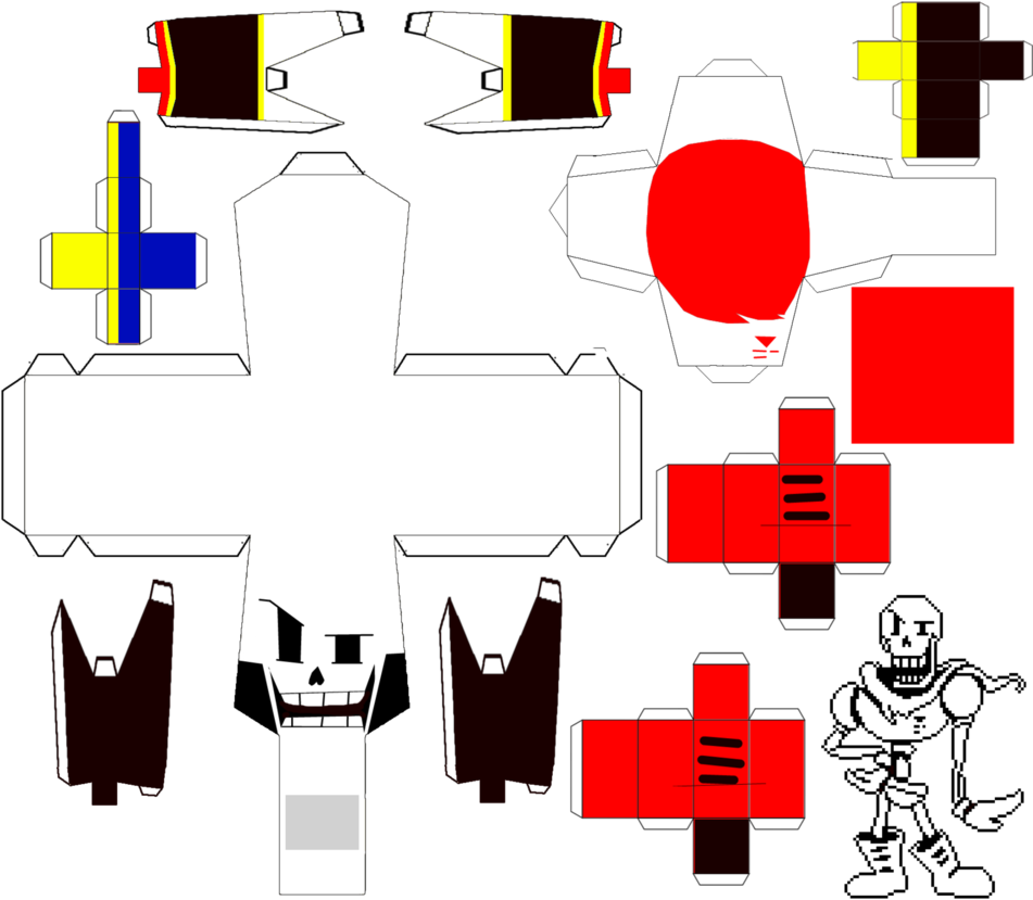 Undertale Papyrus Papercraft By Ljthesonicboy - Papercraft Papyrus ...