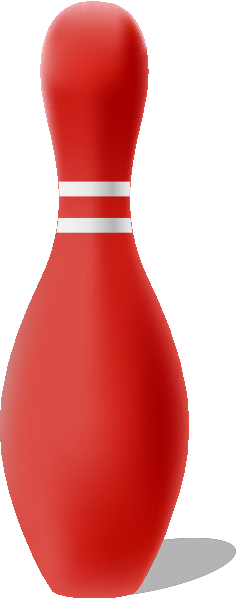 Download Bowling Pin Red - Red Bowling Pin Clipart | Transparent PNG ...