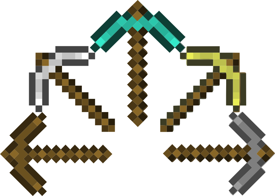 Minecraft Pickaxe Collection - Minecraft Single White Cotton Duvet ...