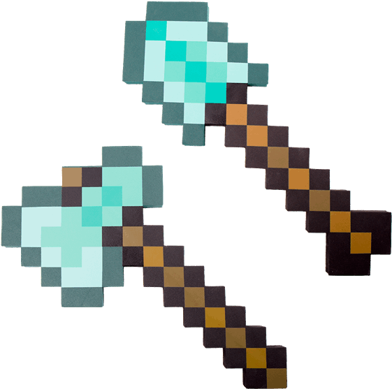 Minecraft Diamond Tools - Pixel Minecraft (600x600), Png Download
