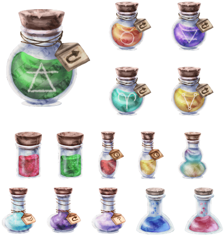 Potions By Simkaye - Deviantart (547x536), Png Download