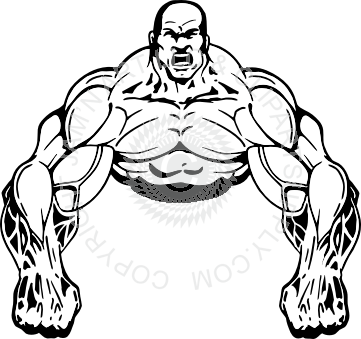 Png Free Muscle Man Line Art Png For - Body Builder Clip Art Free ...