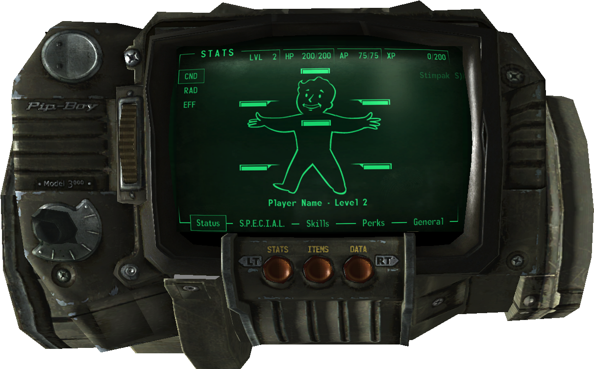 Pip-boy 3000 - Fallout Pip Boy Png (1352x917), Png Download