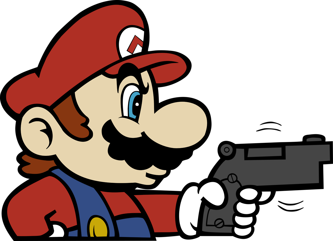 Heres Hi-res Mario Holding A Gun - Mario With Gun Png (1280x925), Png ...