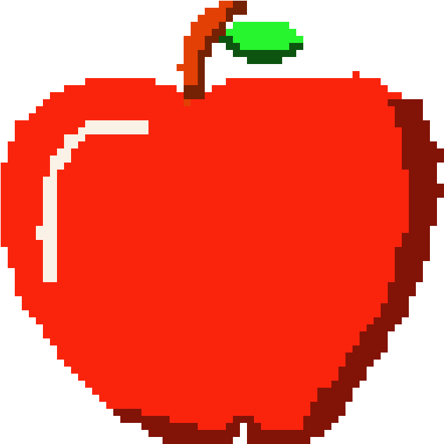Red Apple - Apple Pixel Art Png (850x700), Png Download