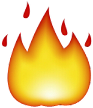 Burn Png Pic - Fire Emoji Png (440x460), Png Download