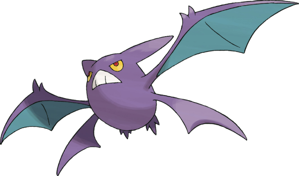 Crescent's Crobat - Zubat Evolutions (595x350), Png Download