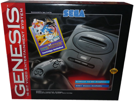 Home - Sega Genesis Model 2 Box (437x328), Png Download