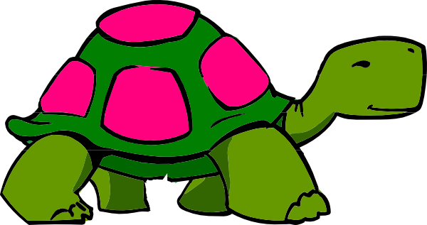 Turtle Clip Art At Clker - Cartoon Turtle Side View (600x317), Png Download