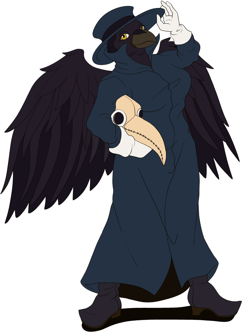 Plague Doctor Crow Commission - Plague Doctor And Crow (960x1200), Png ...