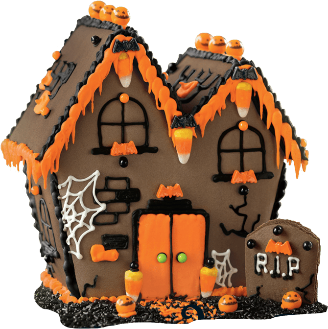 Halloween House Vector Free Png Photo - Haunted Chocolate Cookie House ...