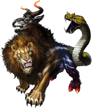 Chimera - Chimera Lion Goat And Snake (350x350), Png Download