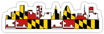 Baltimore Maryland Flag Skyline • Also Buy This Artwork - Cafepress ...