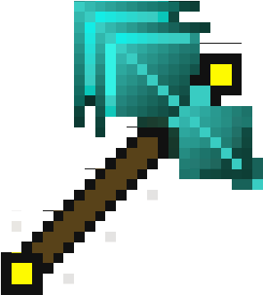 Minecraft Diamond Axe Diamond Axe Mi - ขวาน มา ย ครา ฟ (377x377), Png ...