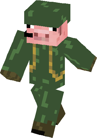 Pig Soldier Skin - Minecraft Tnt Skin (317x453), Png Download