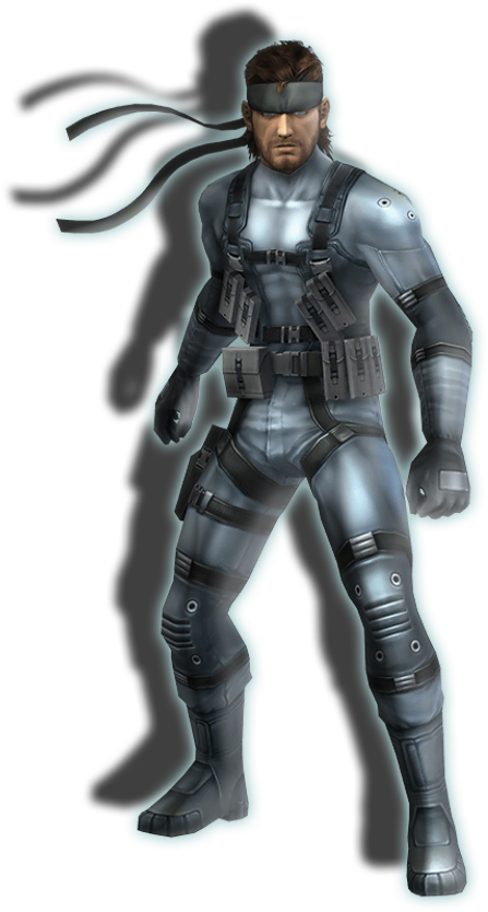 Solidsnake - Smash Bros Brawl Snake (550x900), Png Download