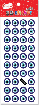 Sti̇cker Puffy Nazar Boncuğu Kabartmali - Sticker (450x450), Png Download