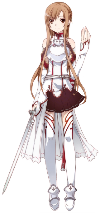Asuna 2 - Sword Art Online Asuna Character (341x700), Png Download