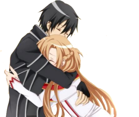 Download Kirito Y Asuna Png - Asuna And Kirito Hug | Transparent PNG ...