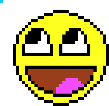 Happy Face Emoji - Happy Emoji Pixel Art (380x370), Png Download