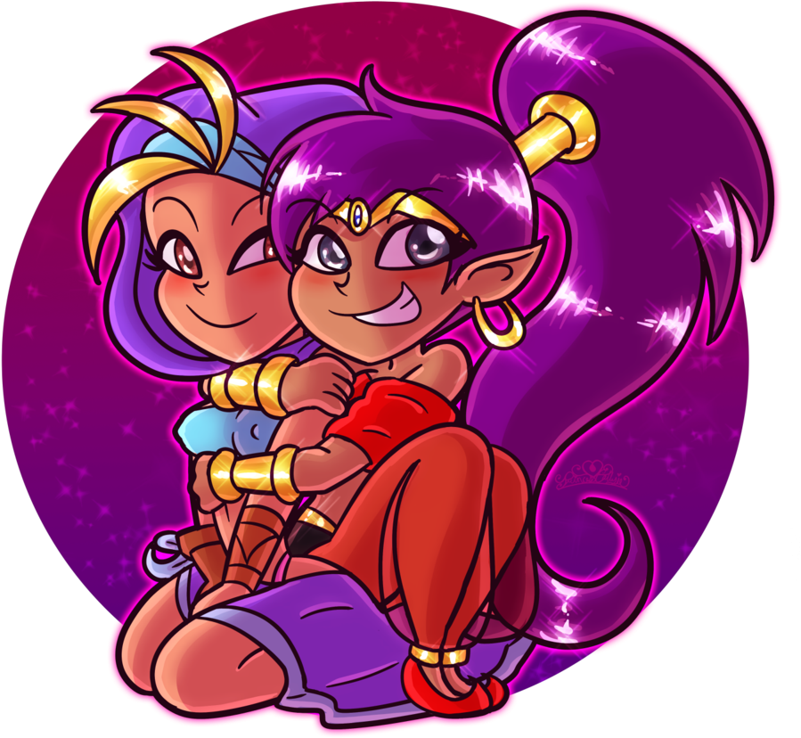 Sky And Shantae Being Total Cuties ♡♡ - Shantae X Sky (916x873), Png ...