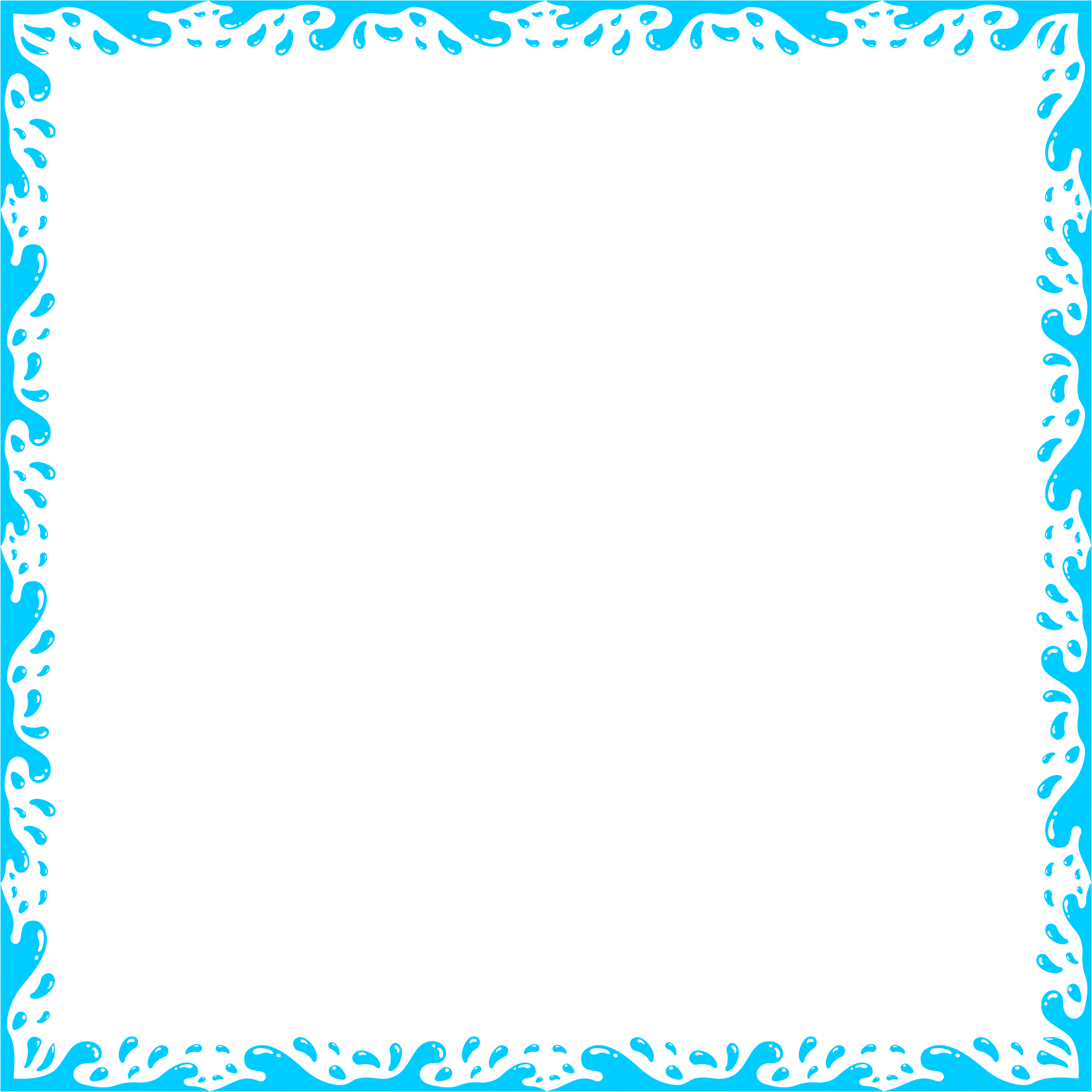 Download Water Splash Progressed - Blue Border Clipart Free ...