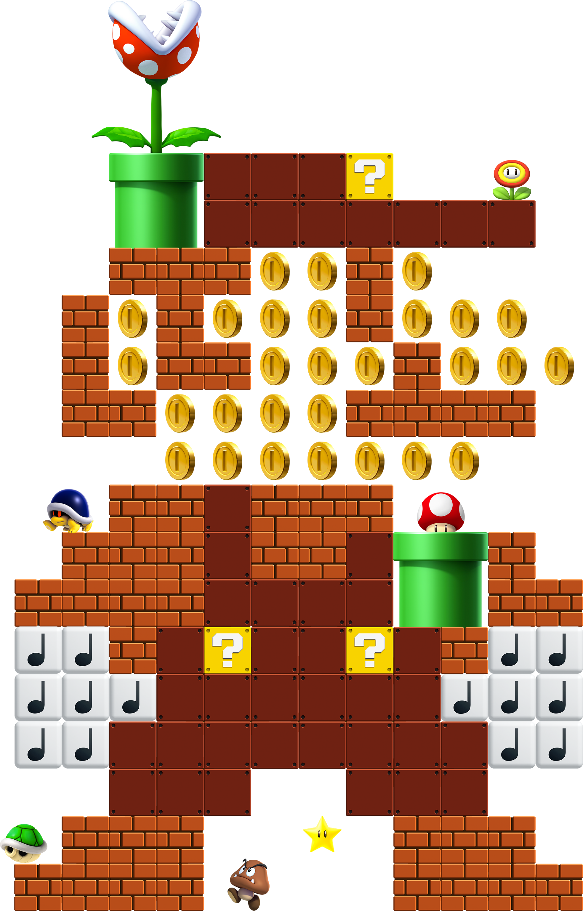 Super Mario Maker - Super Mario Maker Dlc Update (1968x3076), Png Download