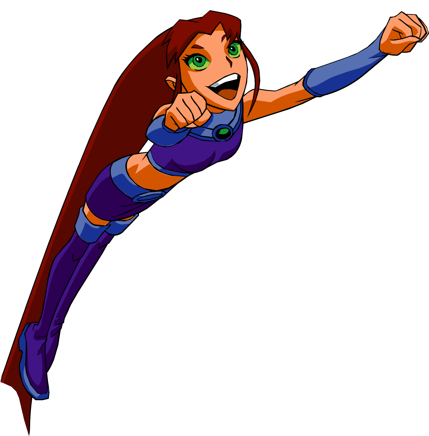 No Caption Provided - Teen Titans 2003 Starfire (1482x1493), Png Download