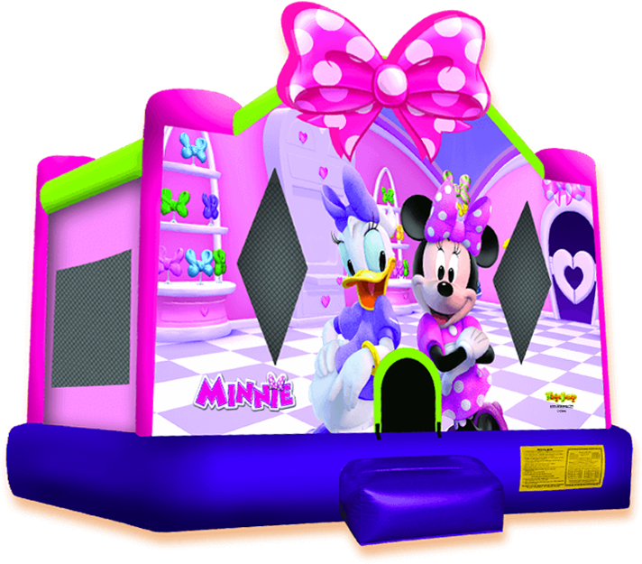 Miney House Fix - Bounce House Minnie Mouse With Slide (712x625), Png ...